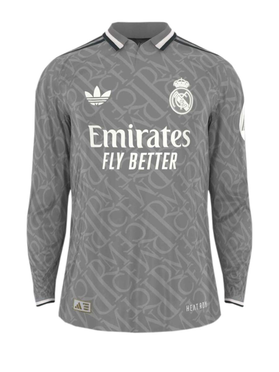 Real Madrid Third Kit 24-25 Season Long Sleeves Player.