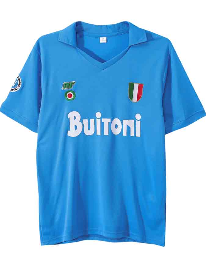 Napoli Home 1987-88 Season Maradona Retro Jersey Premium.
